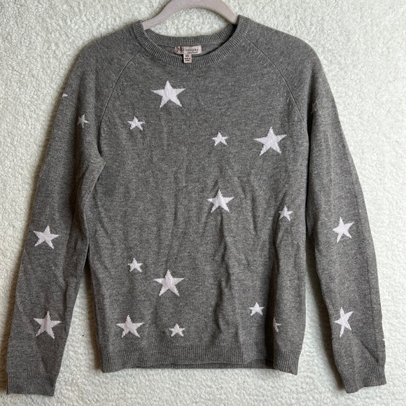 Philosophy | Sweaters | Philosophy Womens Cashmere Gray And White Stars ...